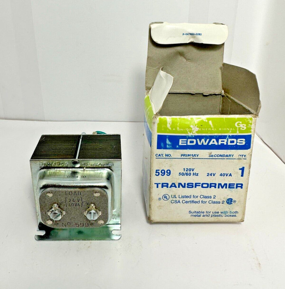 Edwards Signaling 599 Transformer 120V 50/60Hz 24V 40VA Class 2 – SPMX ...