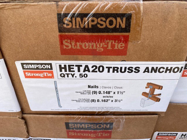 Simpson Strong-Tie HETA20 Embedded Truss Anchor Galvanized (pack of 50 ...