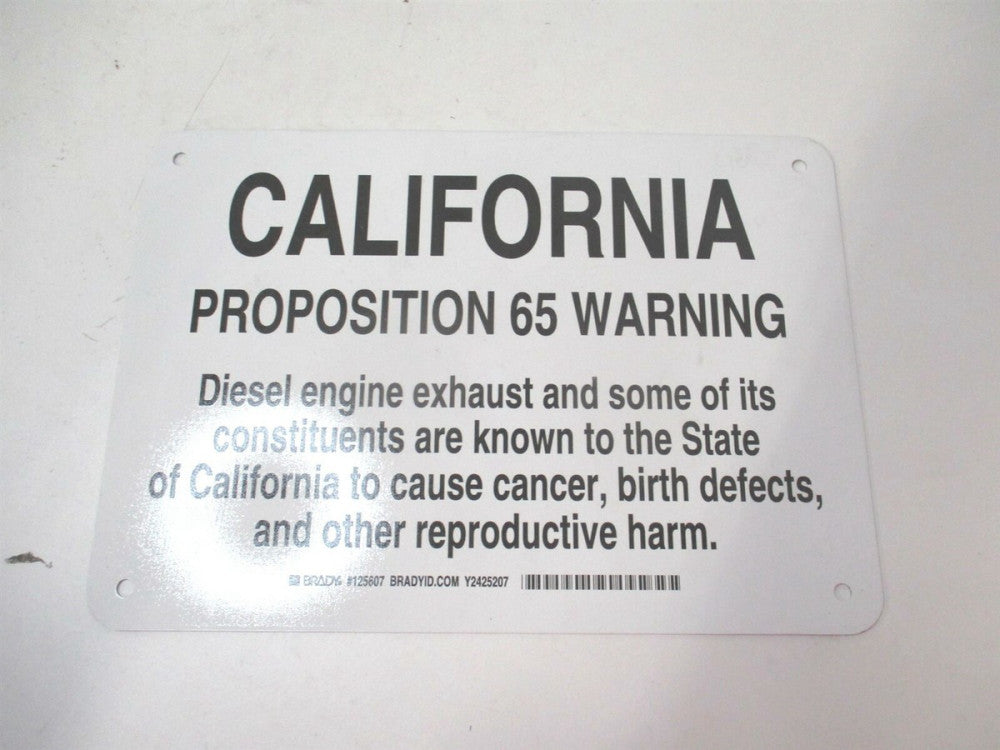 Brady (125607) 7" x 10" California Proposition 65 Warning Aluminum Che ...