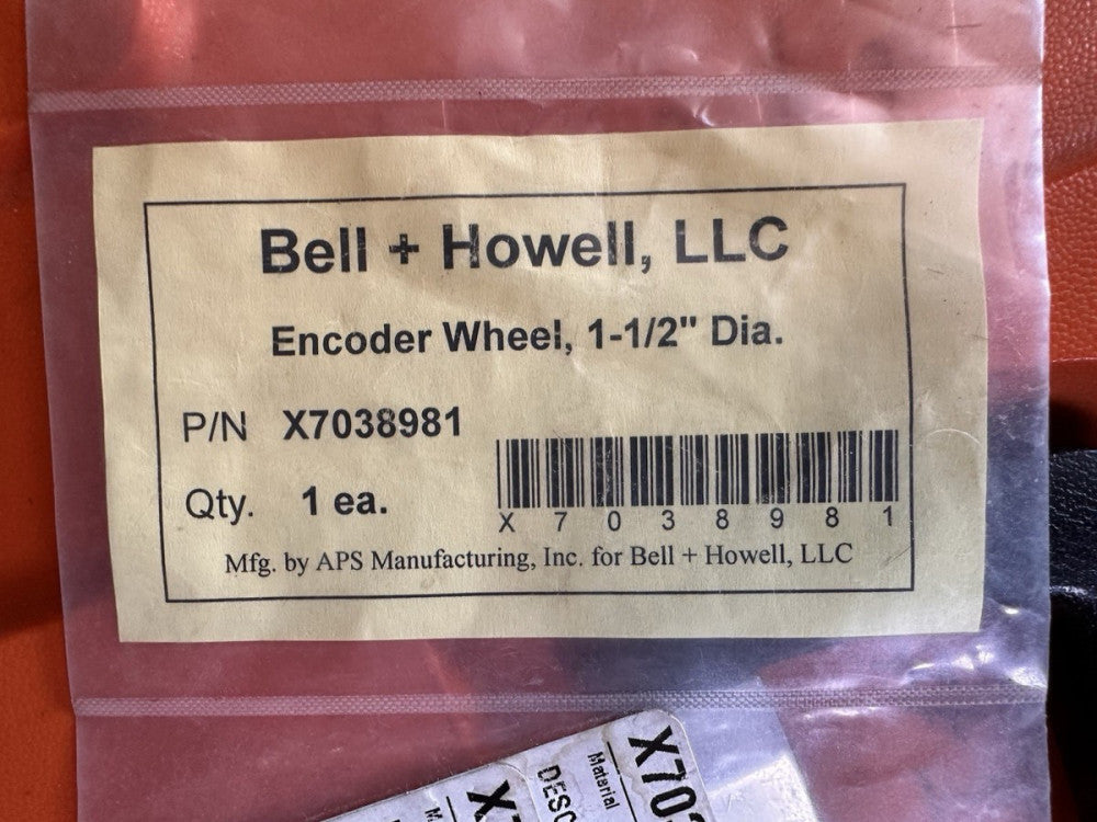 Bell + Howell Encoder Wheel - 1.5” Dia. Part # X7038981 sorting mail m ...