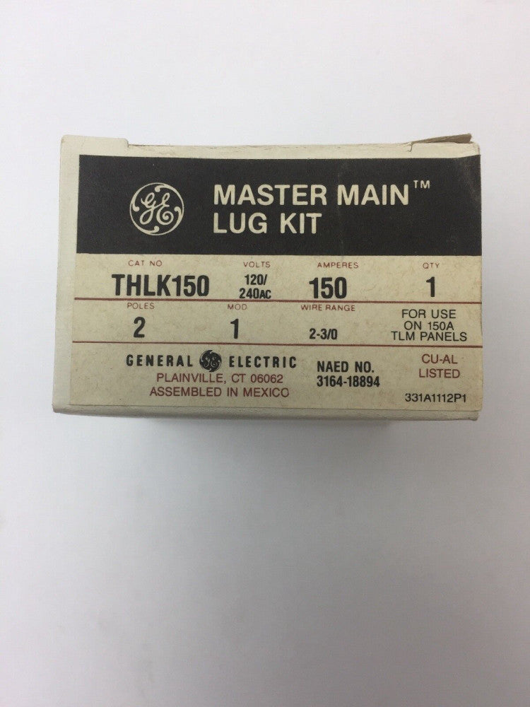 GE THLK150 MASTER MAIN LUG KIT 120/240VAC 150A 2 POLES FOR USE ON 150A ...