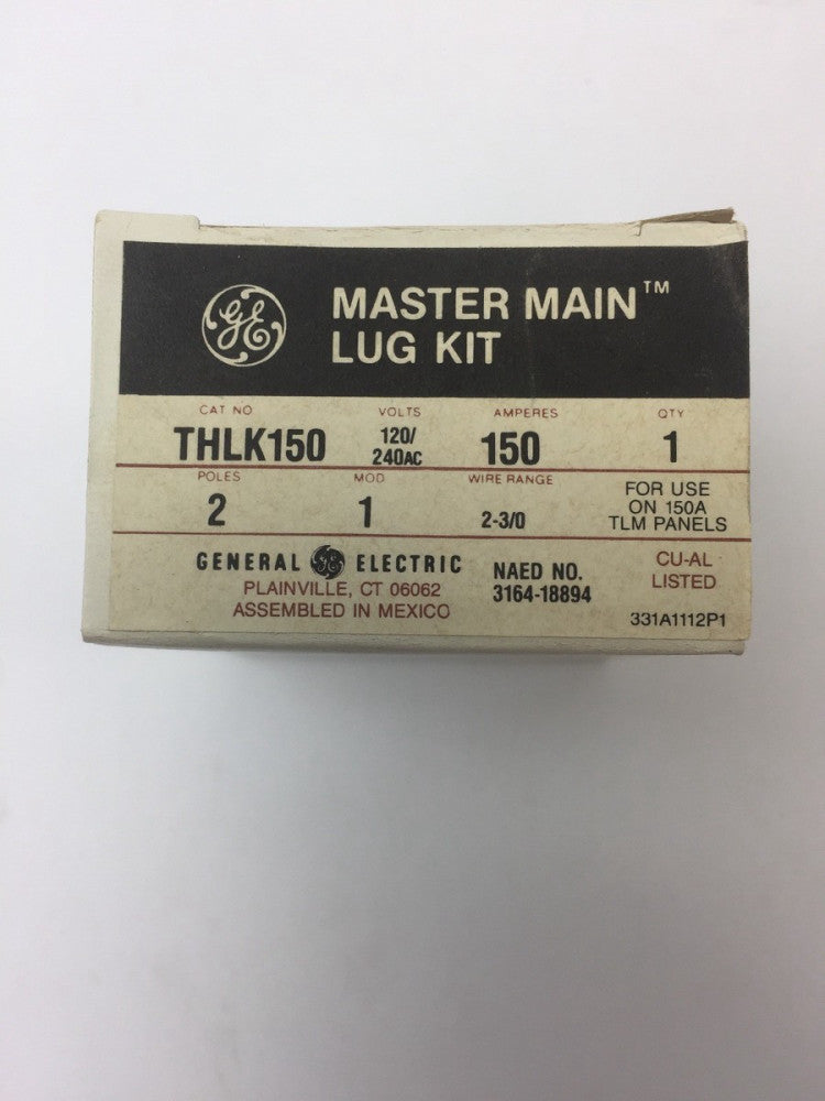 GE THLK150 MASTER MAIN LUG KIT 120/240VAC 150A 2 POLES FOR USE ON 150A ...