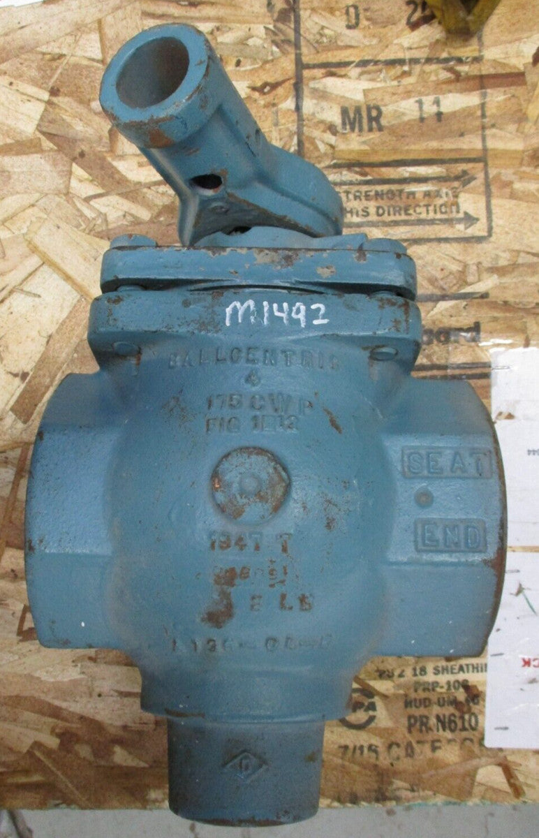 Eccentric Plug Valve BALLCENTRIC 4" 175 PSI CWP Threaded NPT Ends Leve ...