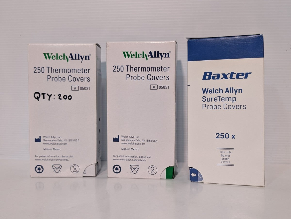 3 Boxes 05031 Welch Allyn Baxter Probe Covers for SureTemp Thermometer ...