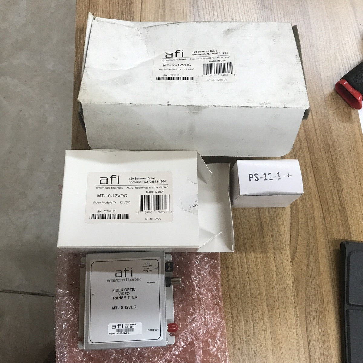 AFI American Fibertek Fiber Optic Video Transmitter Module MT-10-12VDC ...