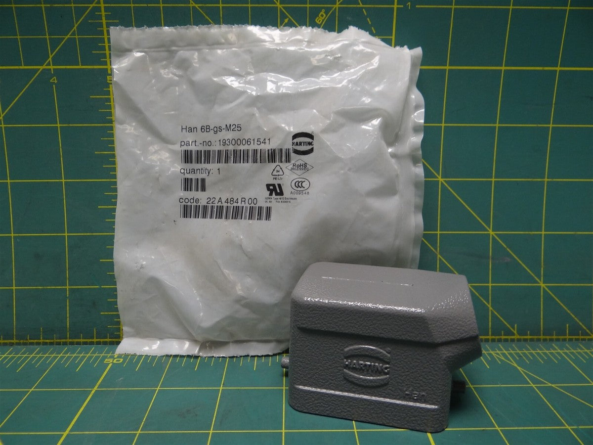 Harting Han 6B-gs-M25 Heavy Duty Connector Hood 19300061541 Aluminum S ...