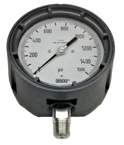 Wika 0-1500 PSI 4'' Pressure Gauge 1/2" 316SS MNPT Connection – SPMX ...