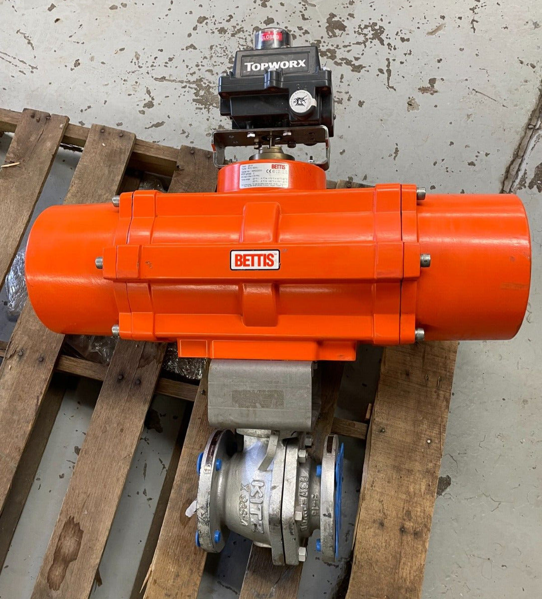 KITZ 3" Class 150 Full Port Ball Valve w/ BETTIS RPE1600U Rack & Pinio ...