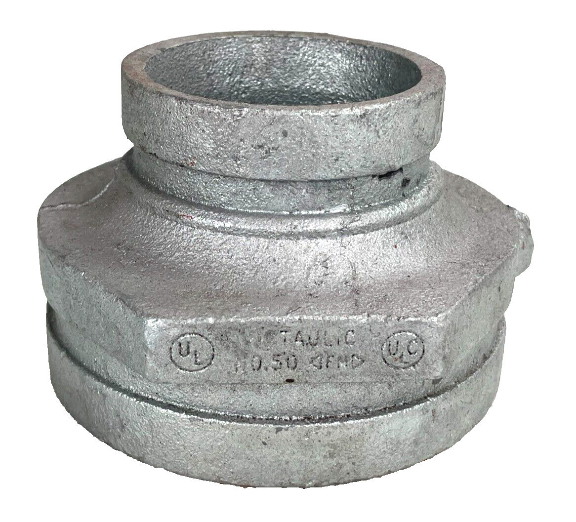 Victaulic Style 50 Concentric Reducer 4" x 2-1/2" Galvanized Grooved E ...