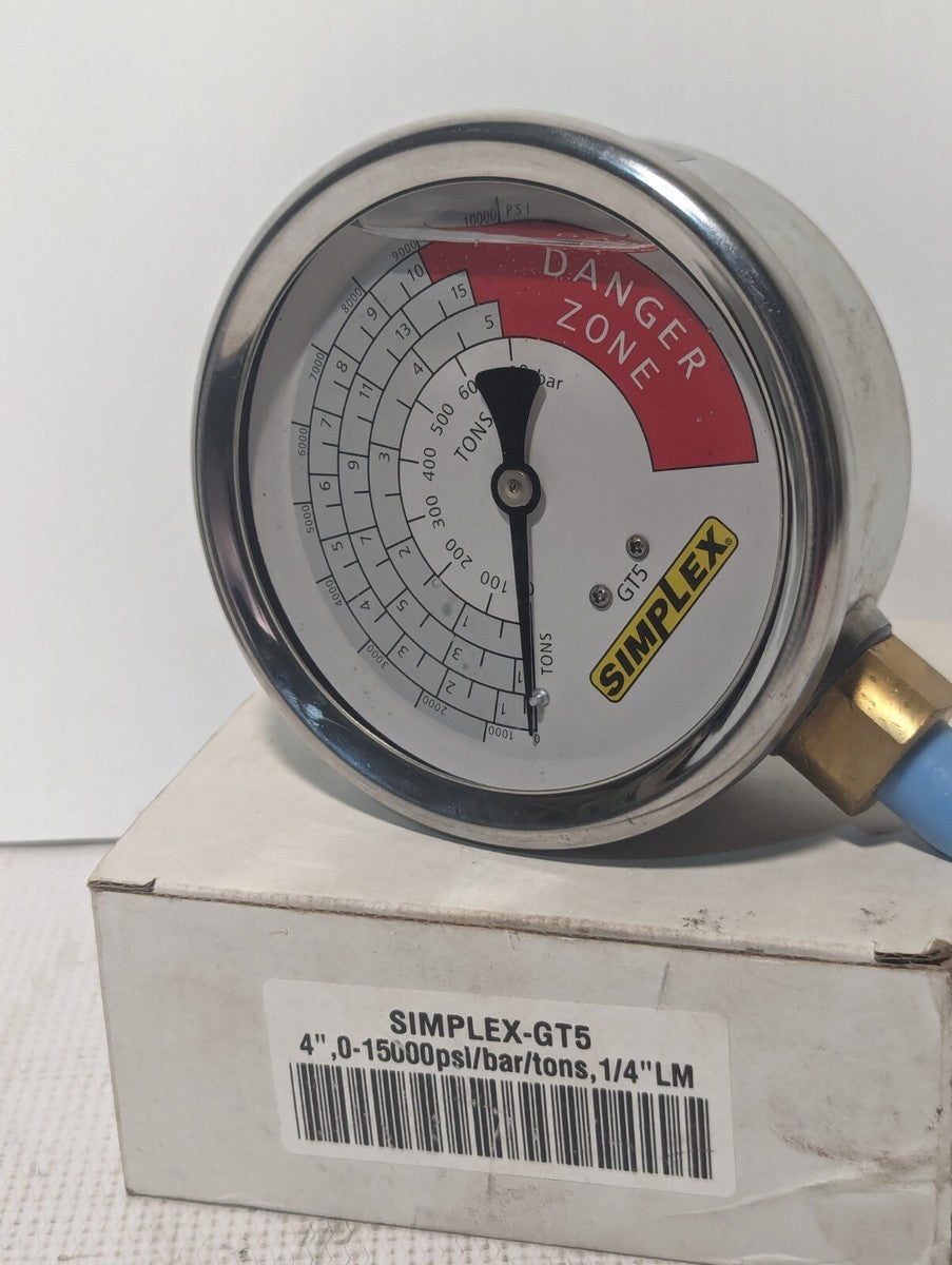 Simplex GT5 Compact Gauge, 0-15,000 PSI – SPMX SOLUCIONES INDUSTRIALES