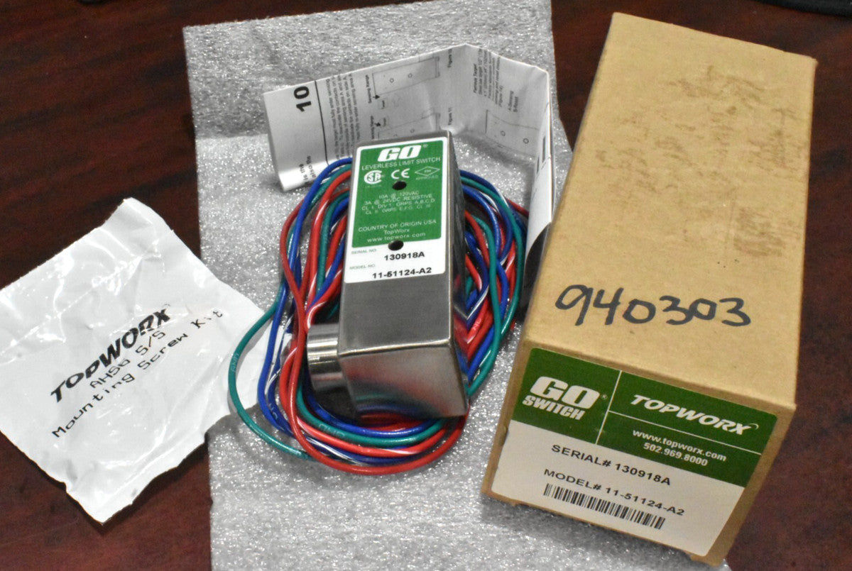 TopWorx Model 11 Leverless Limit Switch GO Switch 11-51124-A2 New ...