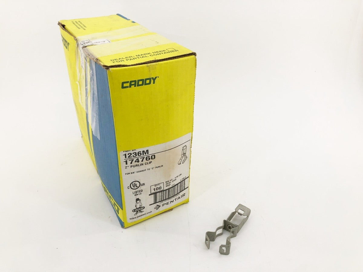Box of 100 New Caddy 1236M Conduit & Purlin Clips 3/8" Conduit To "Z ...