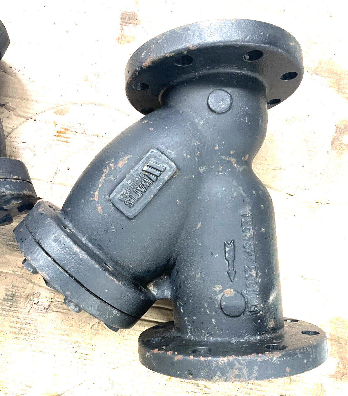 WATTS Y-Strainer Cast Iron 5" 125-SWP 200-WOG Flanged End 1/16" Perf ...