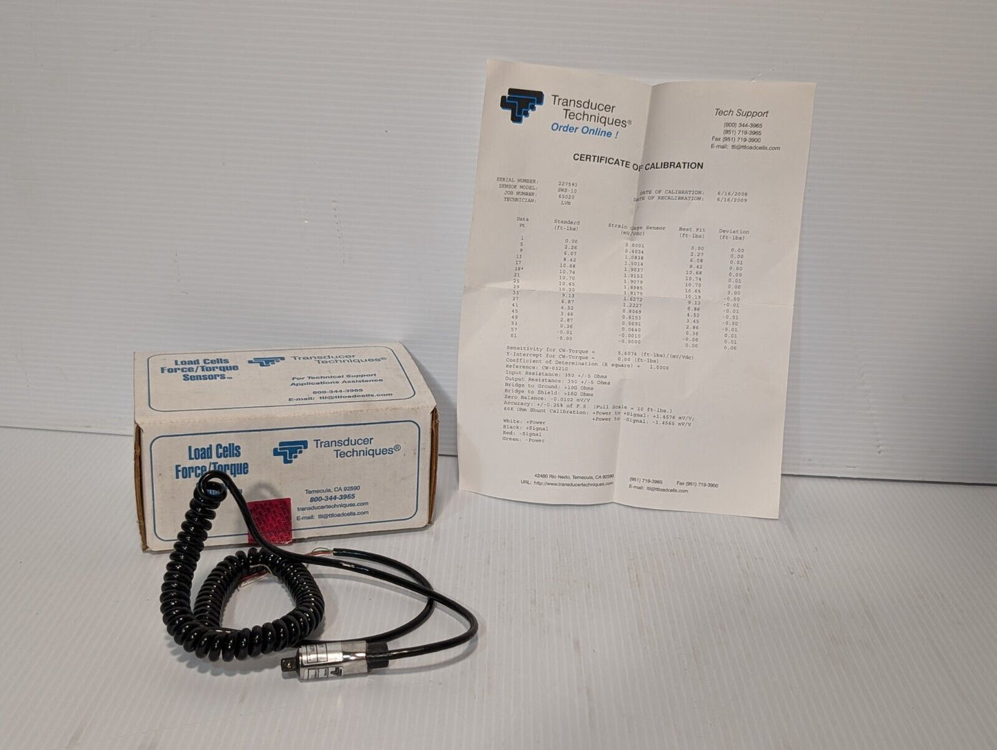 Transducer Techniques SWS-10 Load Cells Force/Torque Sensor – SPMX ...