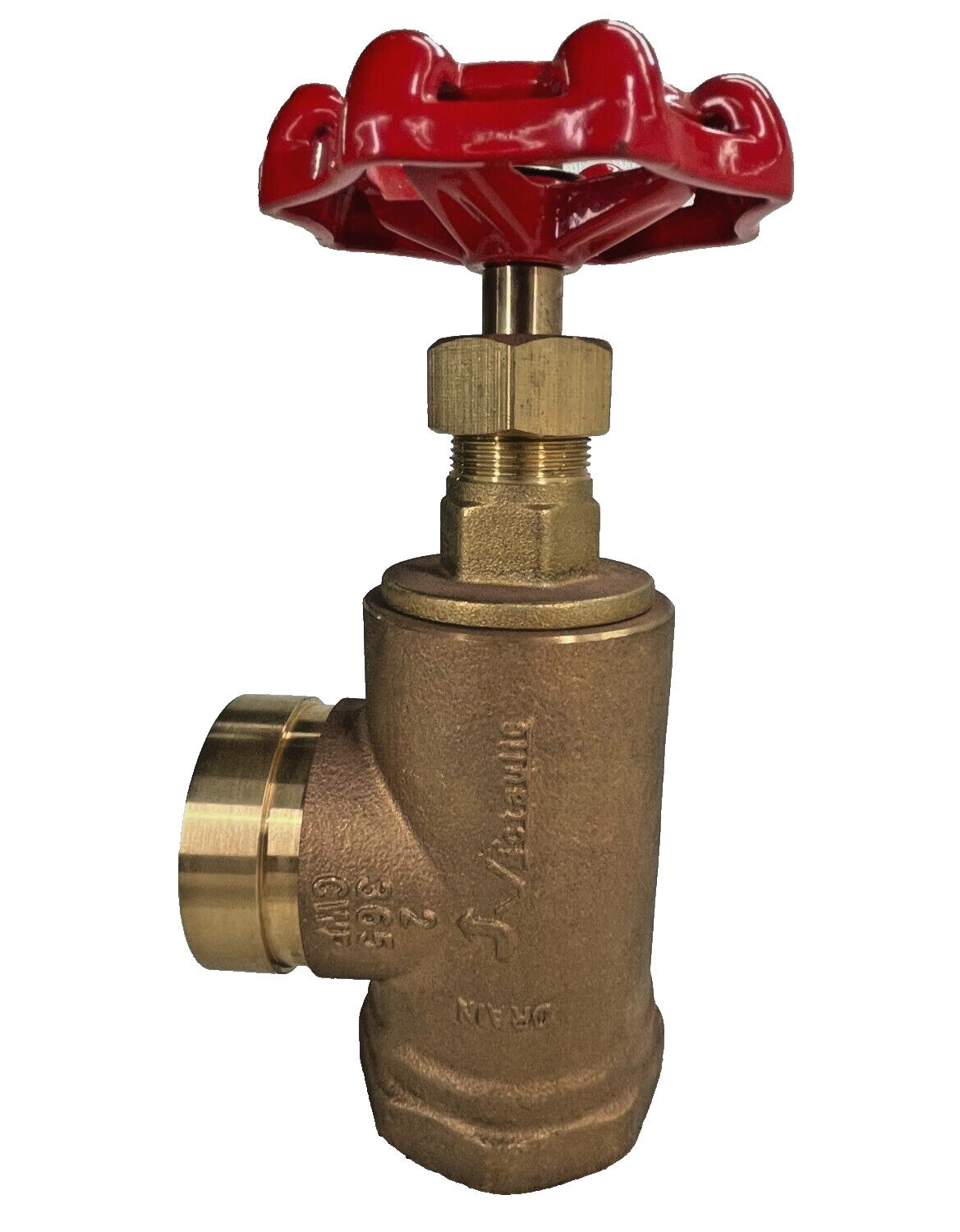 Victaulic Brass Angle Valve 2" NPT Thread x 2" Grooved End Firehose Va ...
