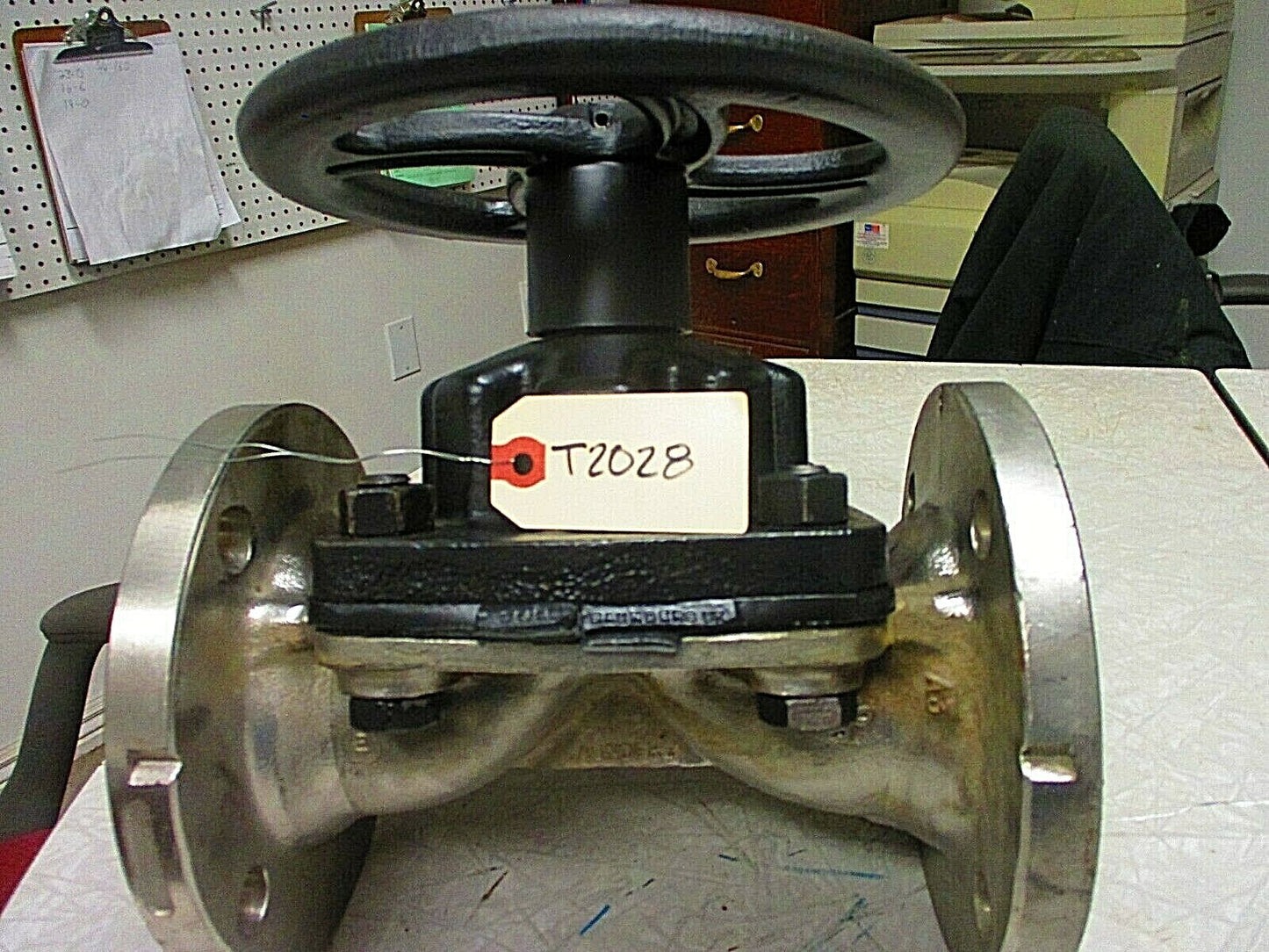 Diaphragm Valve SAUNDERS 2-1/2" RF Flanged Stainless Steel Body TFE Di ...