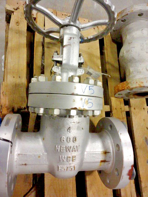 NEWAY Cast Steel Gate Valve 4" Class 600 RF Flanged API Trim #5 Handwh ...